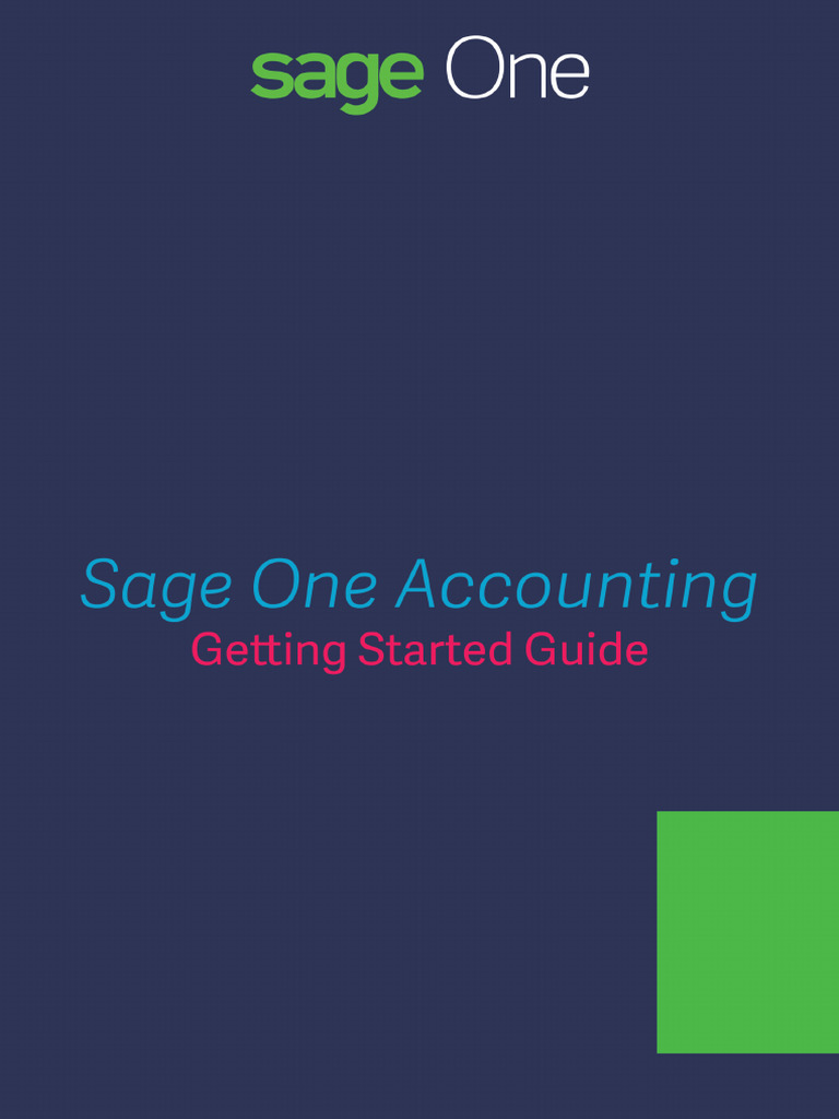 Sage One Accounting Getting Started | PDF