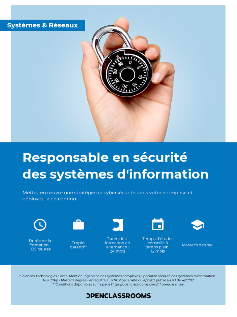 102 Responsable en Securite Des Systemes D Information FR FR Standard | PDF | Sécurité des ...