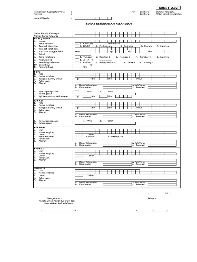 Form KK Dan Akta Lahir | PDF