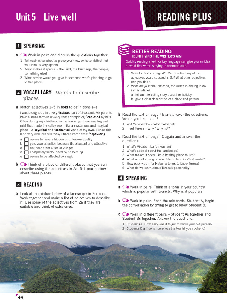 B2 Unit 5 Reading Plus Lesson | PDF