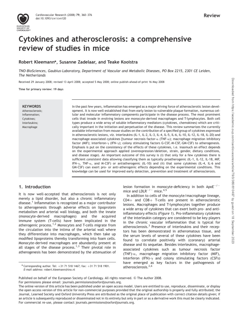 CVN 120 | PDF | Atherosclerosis | T Helper Cell