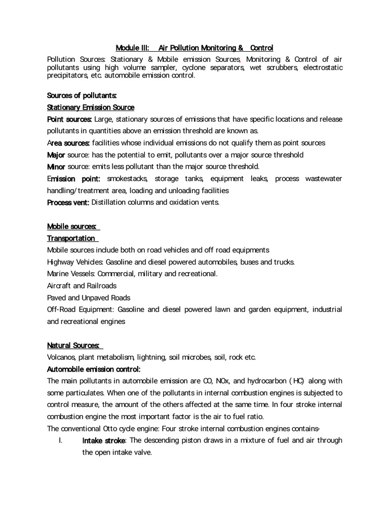 Air Pollution Control | PDF