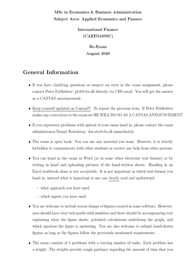 2020 Retake Questions | PDF | Black–Scholes Model | Option (Finance)