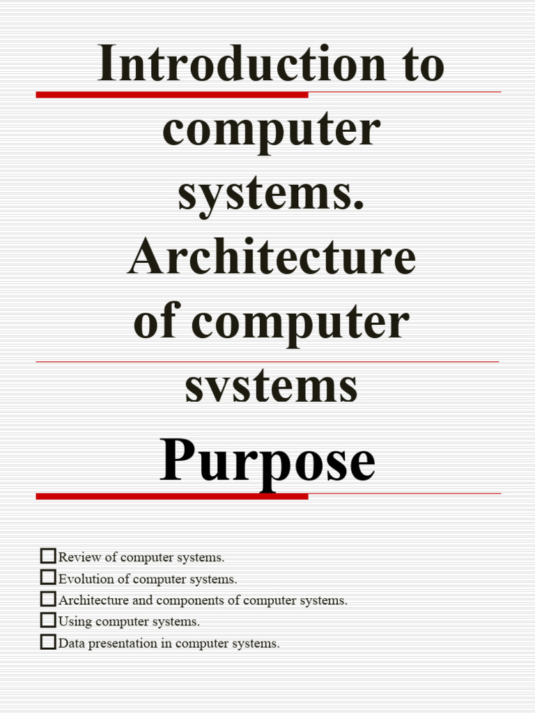 2 Introduction To Computer Systems Architecture Of Computer Systems 2 Pdf Bit Computer