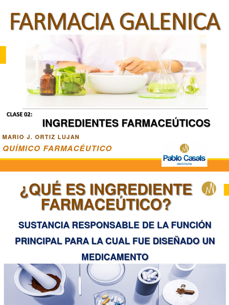 Clase 02 - Farmacia Galenica | PDF