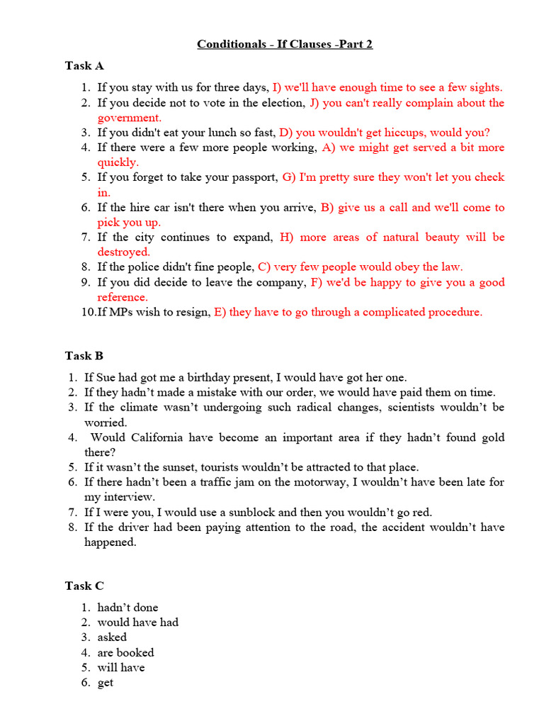 Conditionals Part 2 Pdf