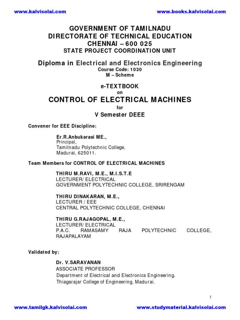 Electrical Machines Control Guide | PDF | Relay | Switch