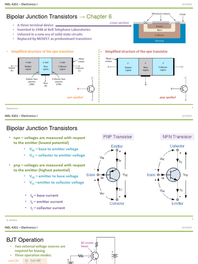Lecture08 BJT Basics | PDF | Bipolar Junction Transistor | Transistor