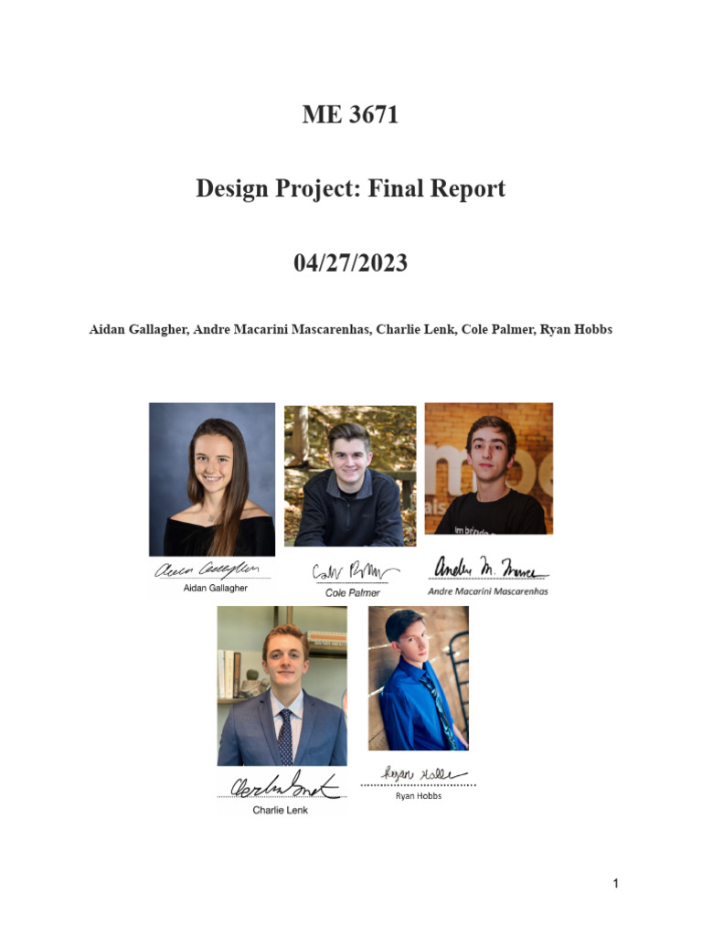 3671 Final Report | PDF | Gear | Torque