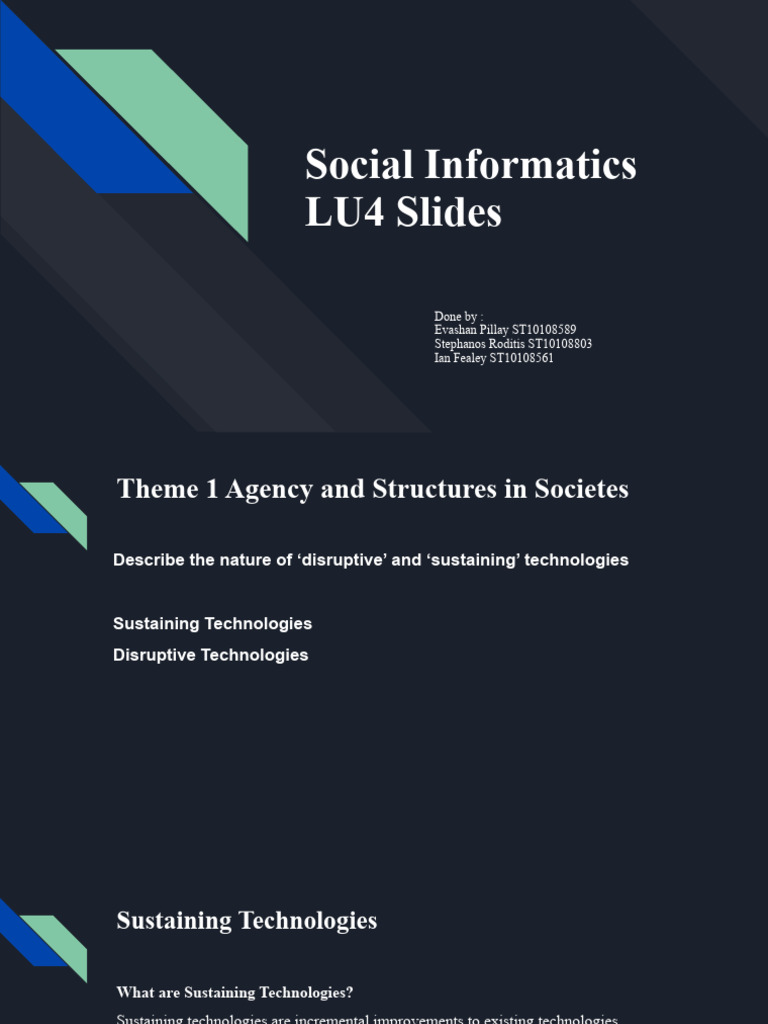 Social Informatics LU4 Slides | PDF | Attention Deficit Hyperactivity Disorder | Sleep