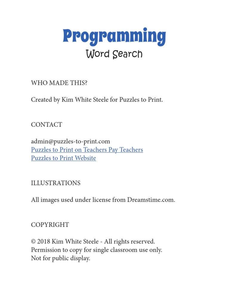 Programming: Word Search | Download Free PDF | Word Search ...