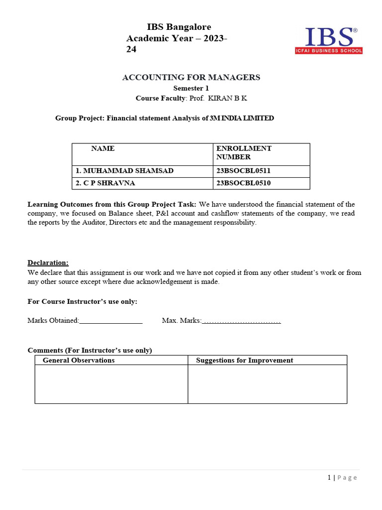 AFM Project Report | PDF | Financial Audit | Audit