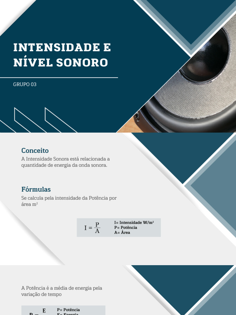 Intensidade e Nível Sonoro | PDF | Decibel | Som