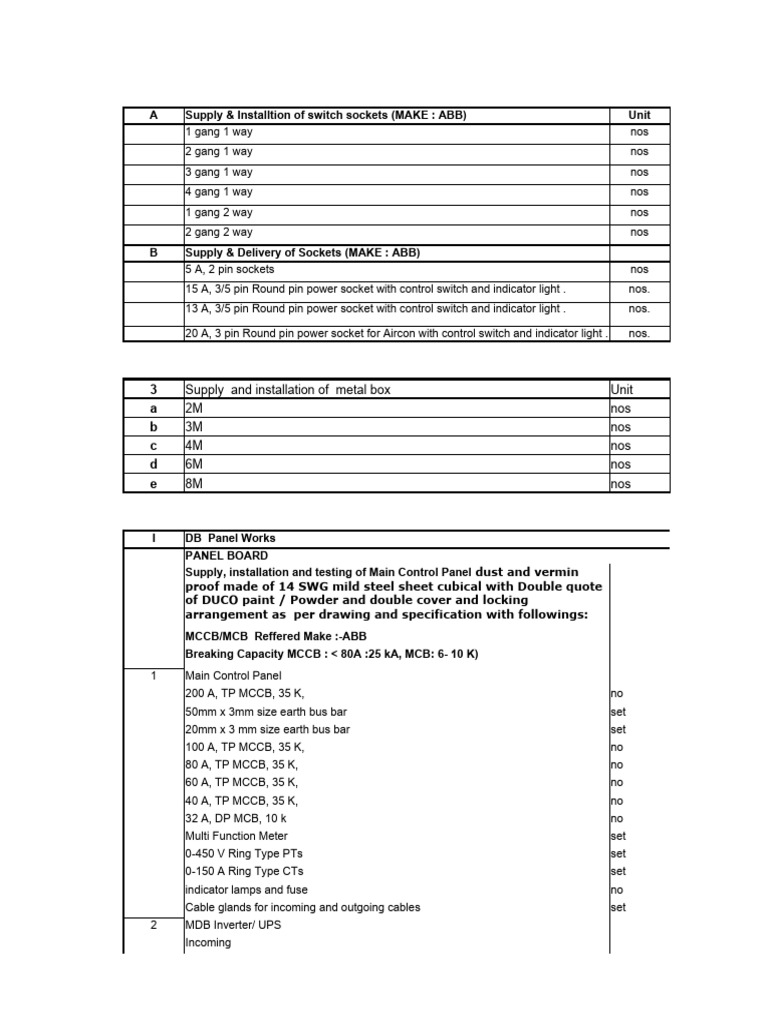 ABB Materials | Download Free PDF | Components | Secondary Sector Of ...