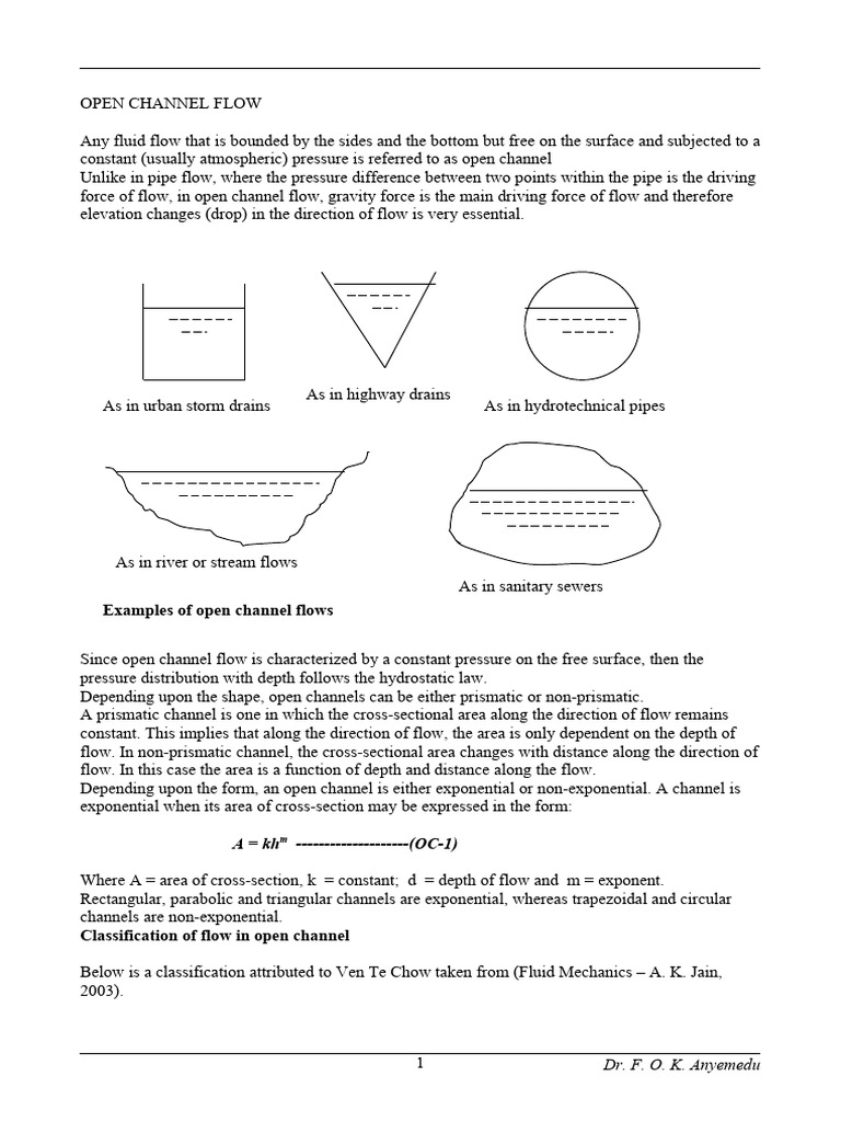 Uniform & Gradually Varied Open-Channel Flow | PDF | Force | Mechanical ...
