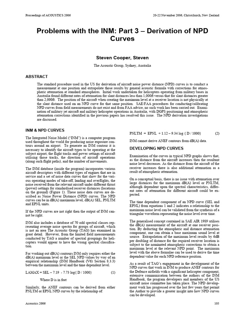 Problems With The INM Part3-Derivation of NPD Curves | PDF | Helicopter | Microphone