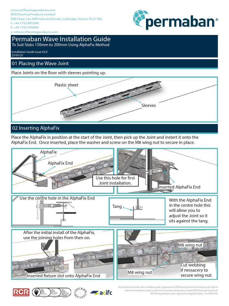 Permaban Wave Joint Installation Guide | PDF | Nut (Hardware ...