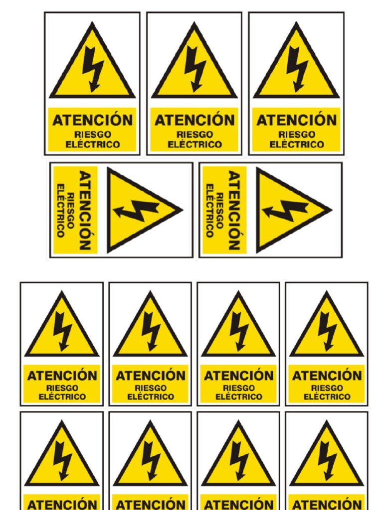 Etiquetas Riesgo Electrico Pdf