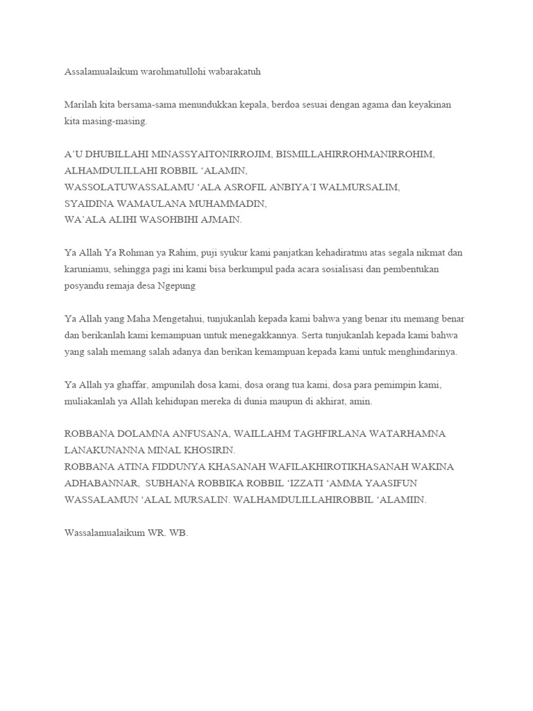 Doa Posrem | PDF | Agama & Spiritualitas | Gaya Hidup