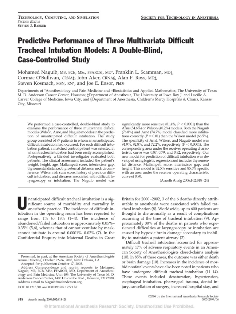 Predictive Performance Of Three Multivariate 24 Pdf Receiver Operating Characteristic