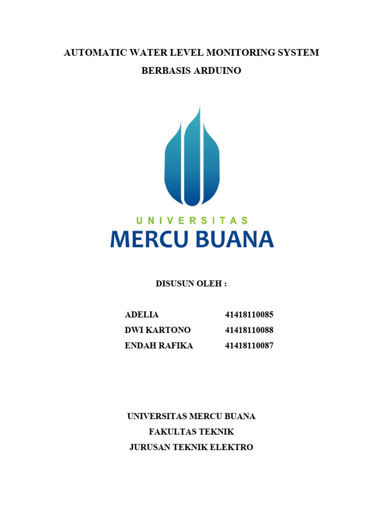 Automatic Water Level Monitoring System Berbasis Arduino | PDF | Komputer