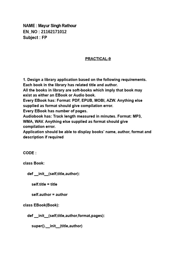 PR 9 | PDF | Computing | Computer Programming