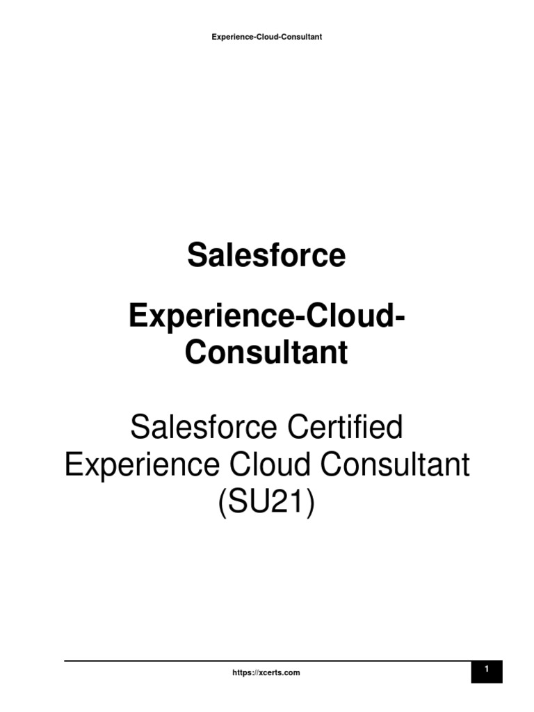Experience Cloud Consultant Exam Guide | PDF | Websites | Computing