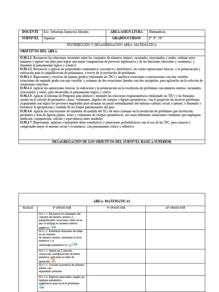 Desagregación | PDF | Ecuaciones | Números