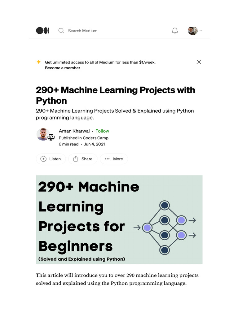 290+ Machine Learning Projects With Python by Aman Kharwal Coders Camp ... 290+ Machine Learning Projects With Python by Aman Kharwal Coders Camp ...