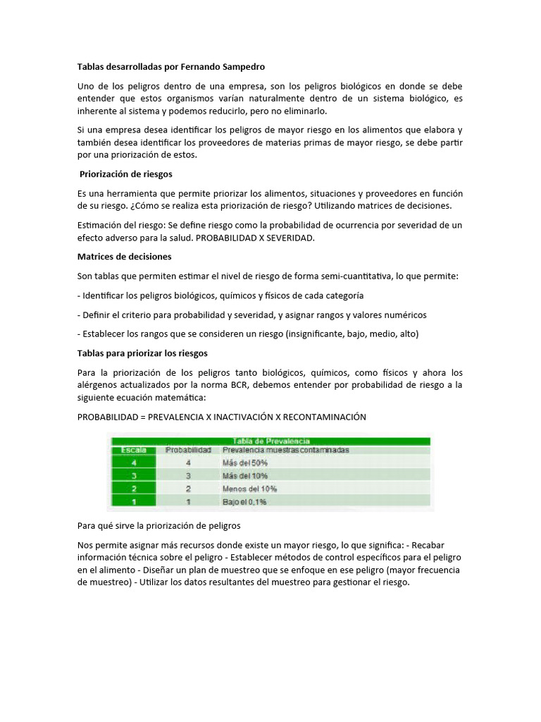 Matrices de Riesgo: Probabilidad y Severidad | PDF | Riesgo | Probabilidad