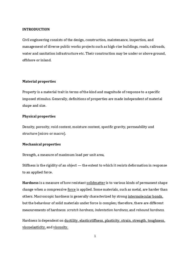 TCW 2107 Civil Engineering Materials Class Notes | PDF | Cement | Rock ...