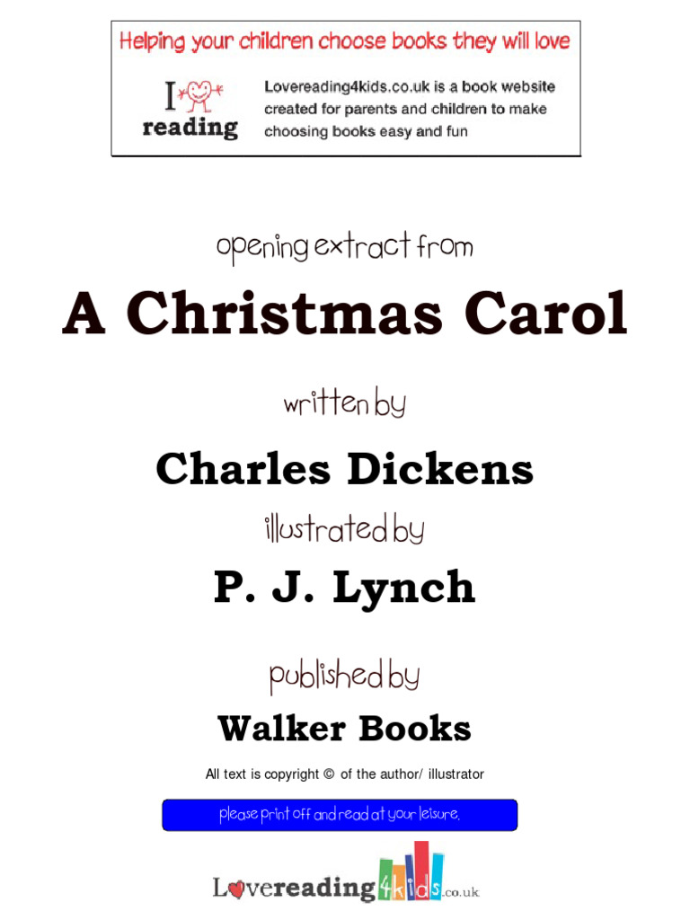 A Christmas Carol by Charles Dickens | PDF | Ebenezer Scrooge | A ...