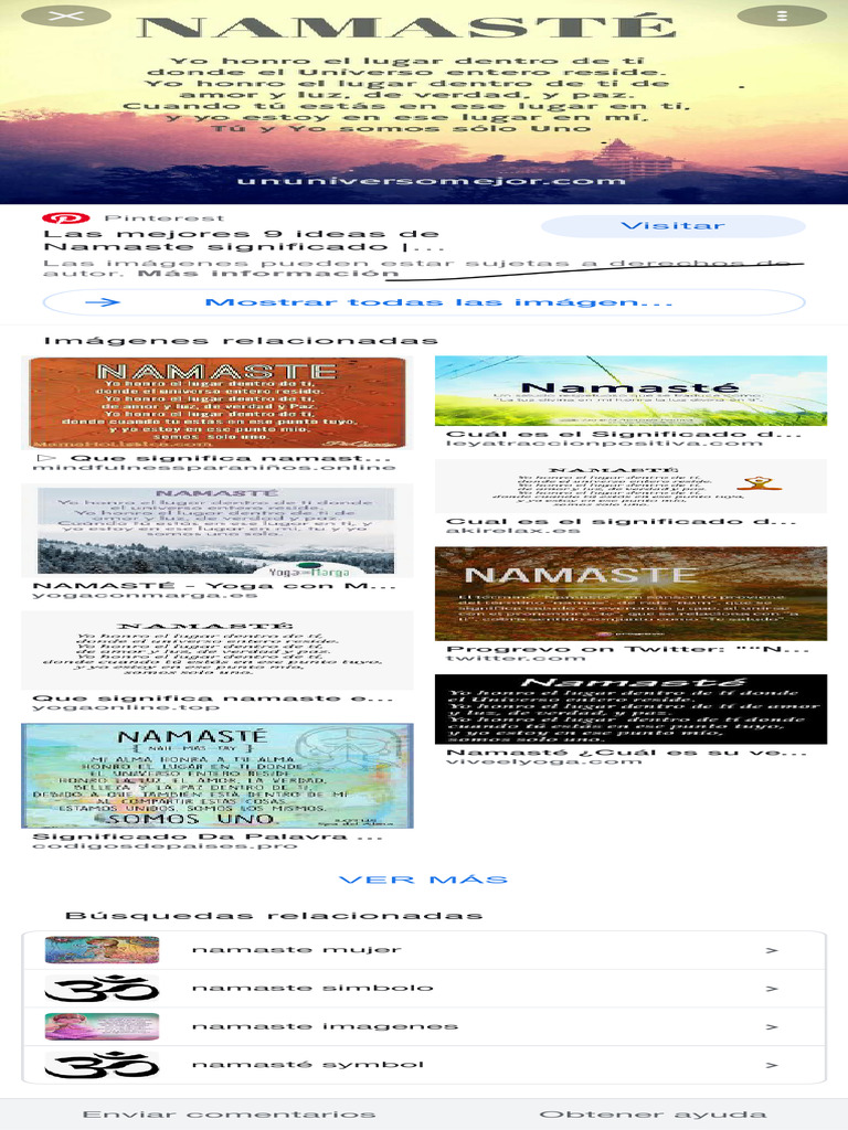 Significado de Namasté y sus Ideas | PDF | Ciencia y matemáticas ...