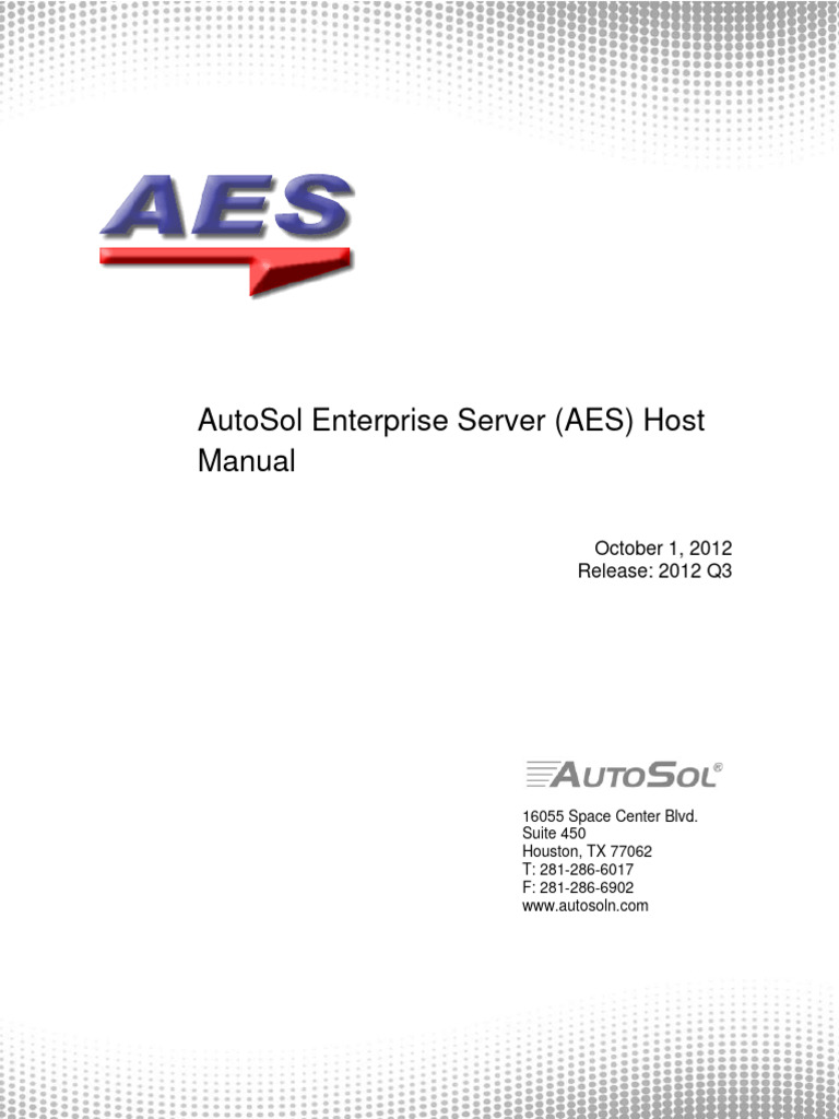 AES Host Manual | PDF