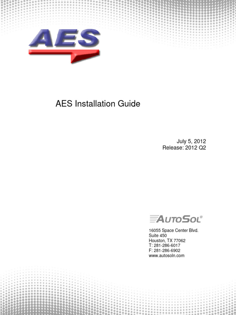 AES Installation Guide | PDF | Scada | Microsoft Access