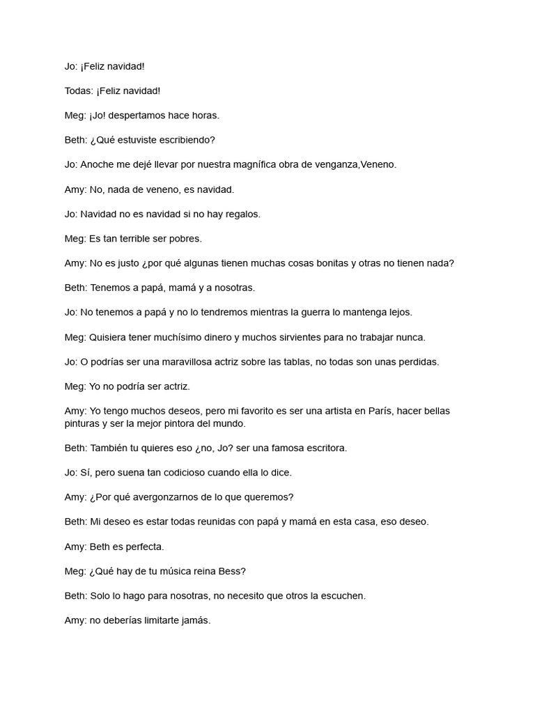 Mujercitas Escena Pdf