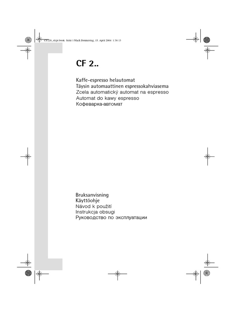 Aeg Electrolux CF 220 Cafamosa | PDF