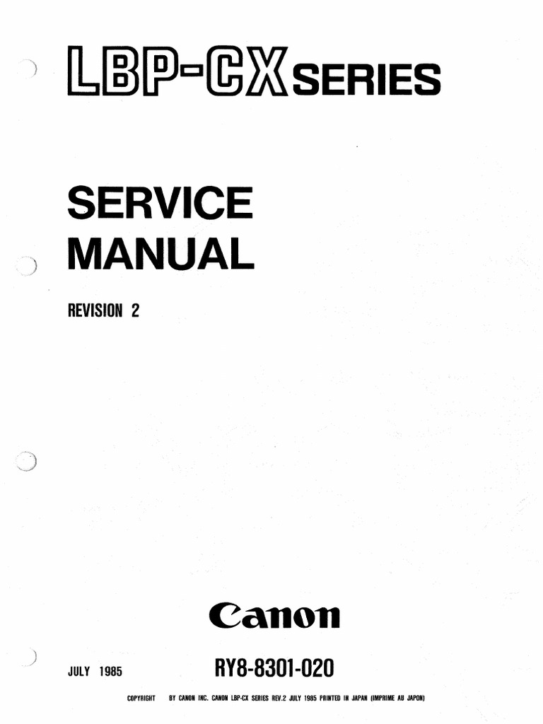 LBP-CX Series Service Manual | PDF | Printer (Computing) | Image Scanner