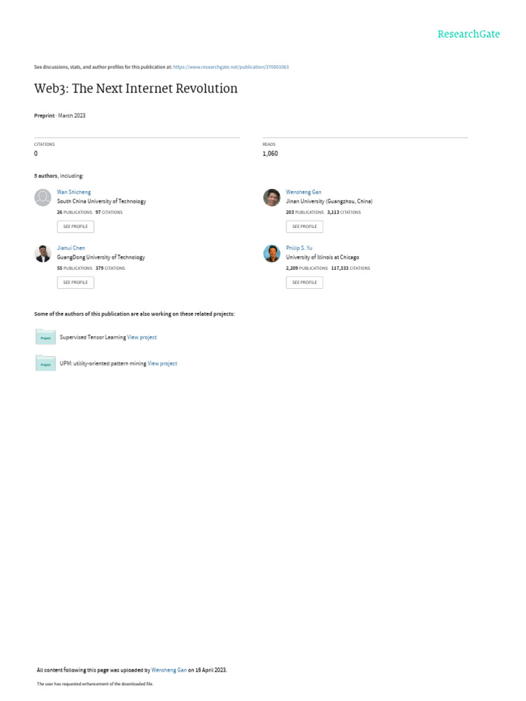 Web3: The Next Internet Revolution | PDF | Cryptocurrency | Bitcoin