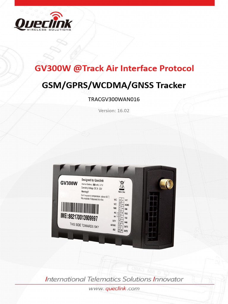 GV300W Track Air Interface Protocol V16.02-1-250 | PDF | Transmission ...