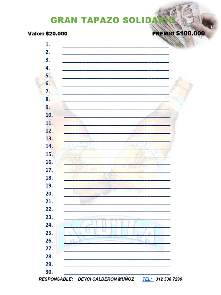 Modelo de Rifa ''Tapazo'' | PDF