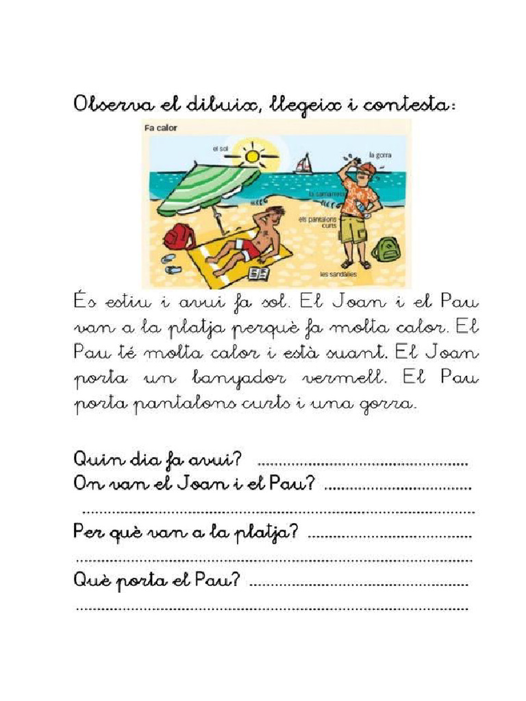 Comprensions Lectores Català | PDF