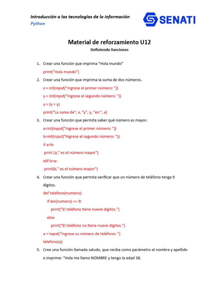 Material de Reforzamiento U12 | PDF