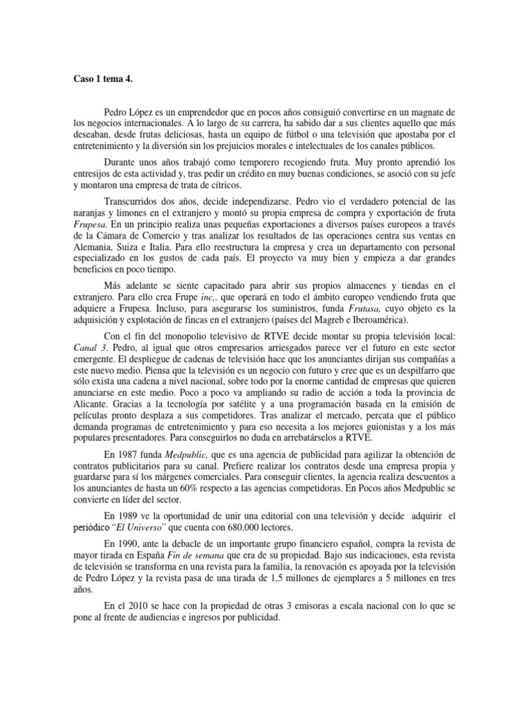 Casos Tema 4A Cast | PDF