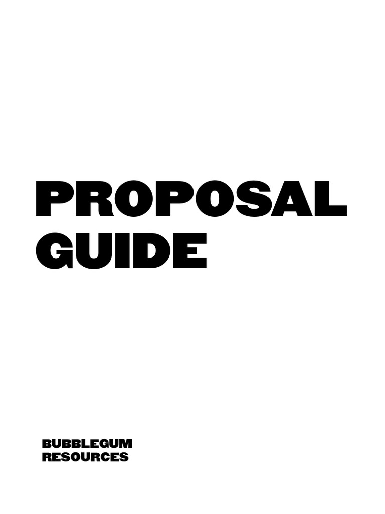 Bubblegum Proposal-Guide | PDF | Human Communication | Communication
