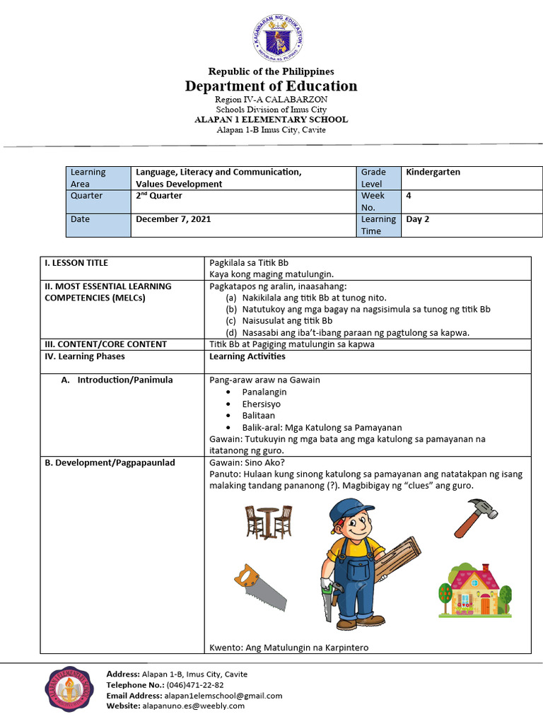 Cot1-Le-Casquejo-Jenelyn-S S.Y. 2021-2022 | PDF