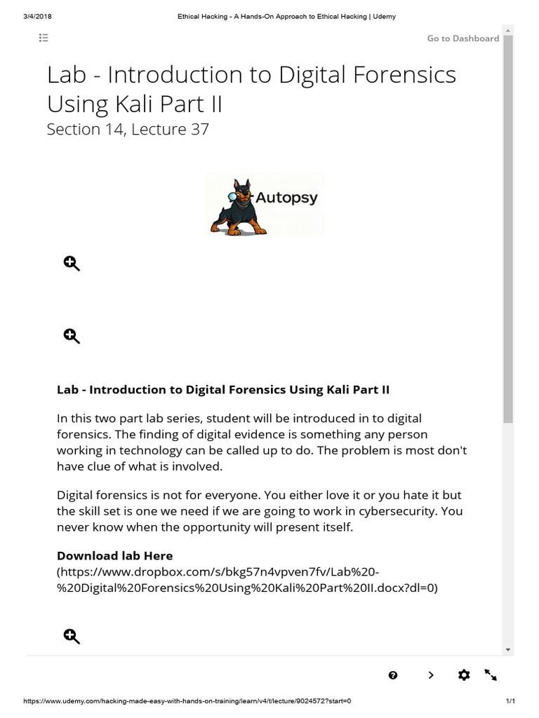 Digital Forensics Lab with Kali | PDF