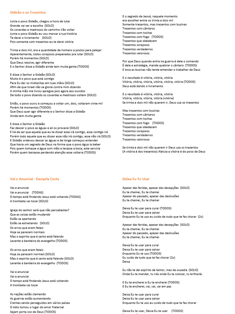 Edinha Gideão e Os Trezentos | PDF | Deus | Jesus