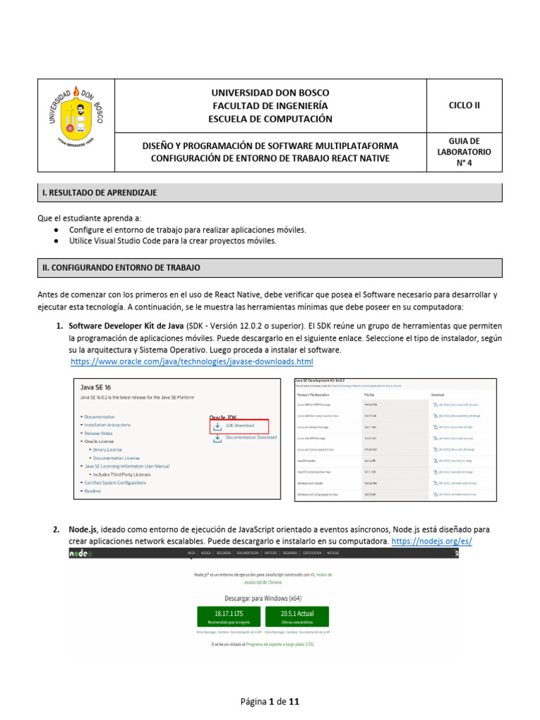 Guía de Configuración React Native | PDF