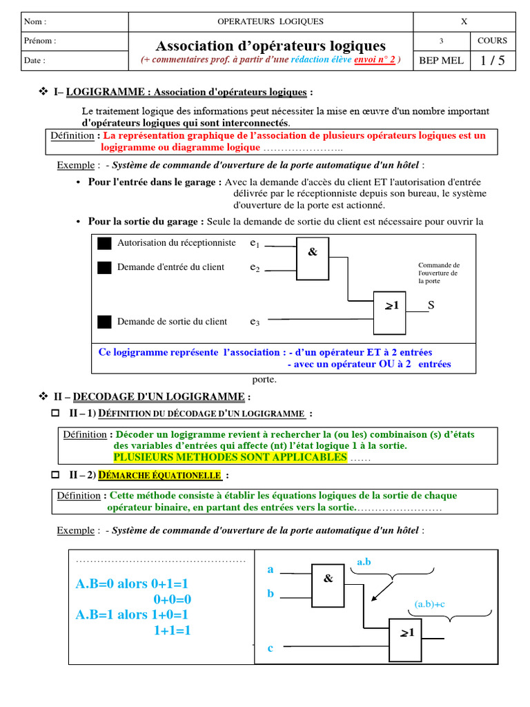 Logigrammes et Simplification Logique | PDF | Logique | Algèbre